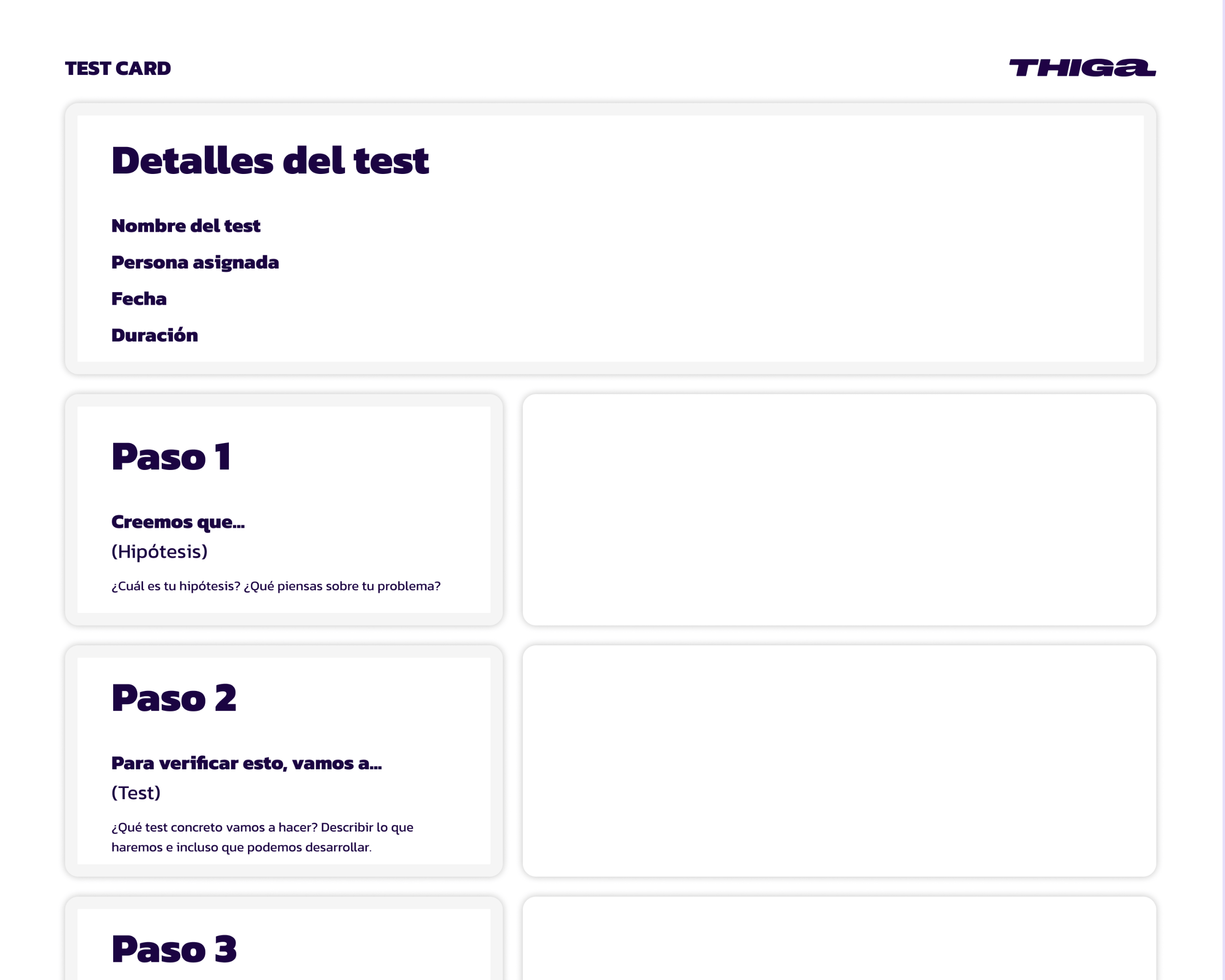 Thiga - Plantilla de descarga Test Card